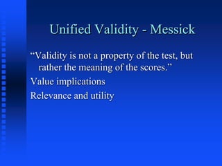 reliability and validity psychology 1234 | PPTX
