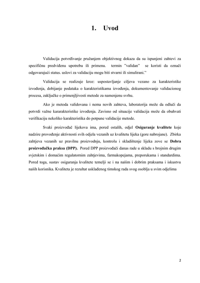 Validacija analitickih metoda | PDF