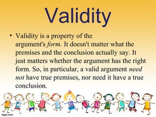 Valid and sound Argument (disclaimer) | PPT