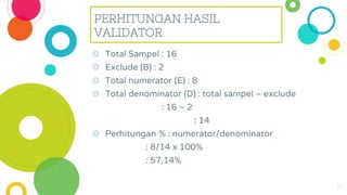 Validasi Data Validasi Data Validasi Data | PPTX