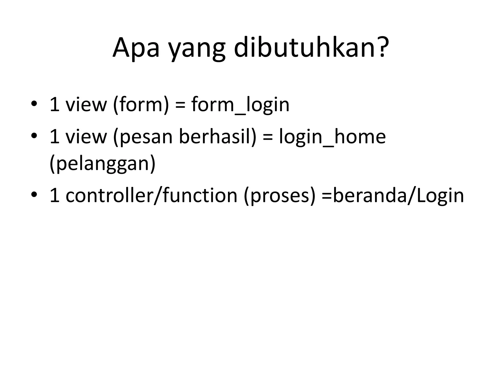 Validasi form menggunakan codeigniter | PPT