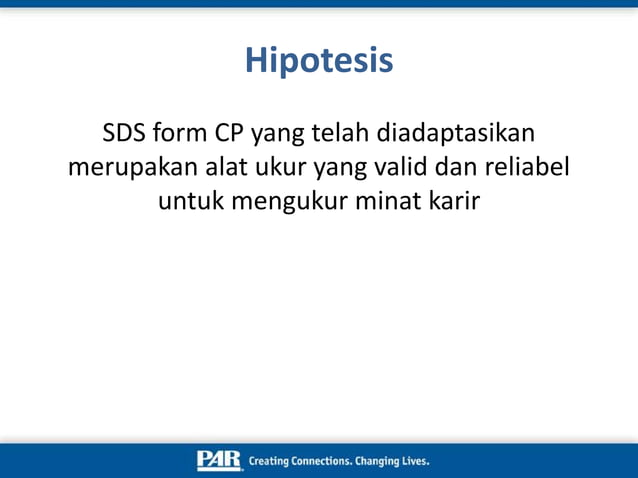 Validasi holland self directed search (sds) form cp diana ratri | PDF