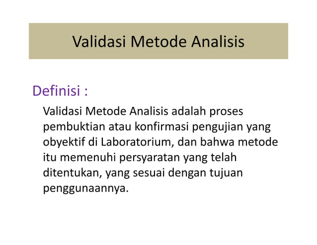 Validasi metode analisis mikrobiologi s2 | PDF | Chemistry | Science