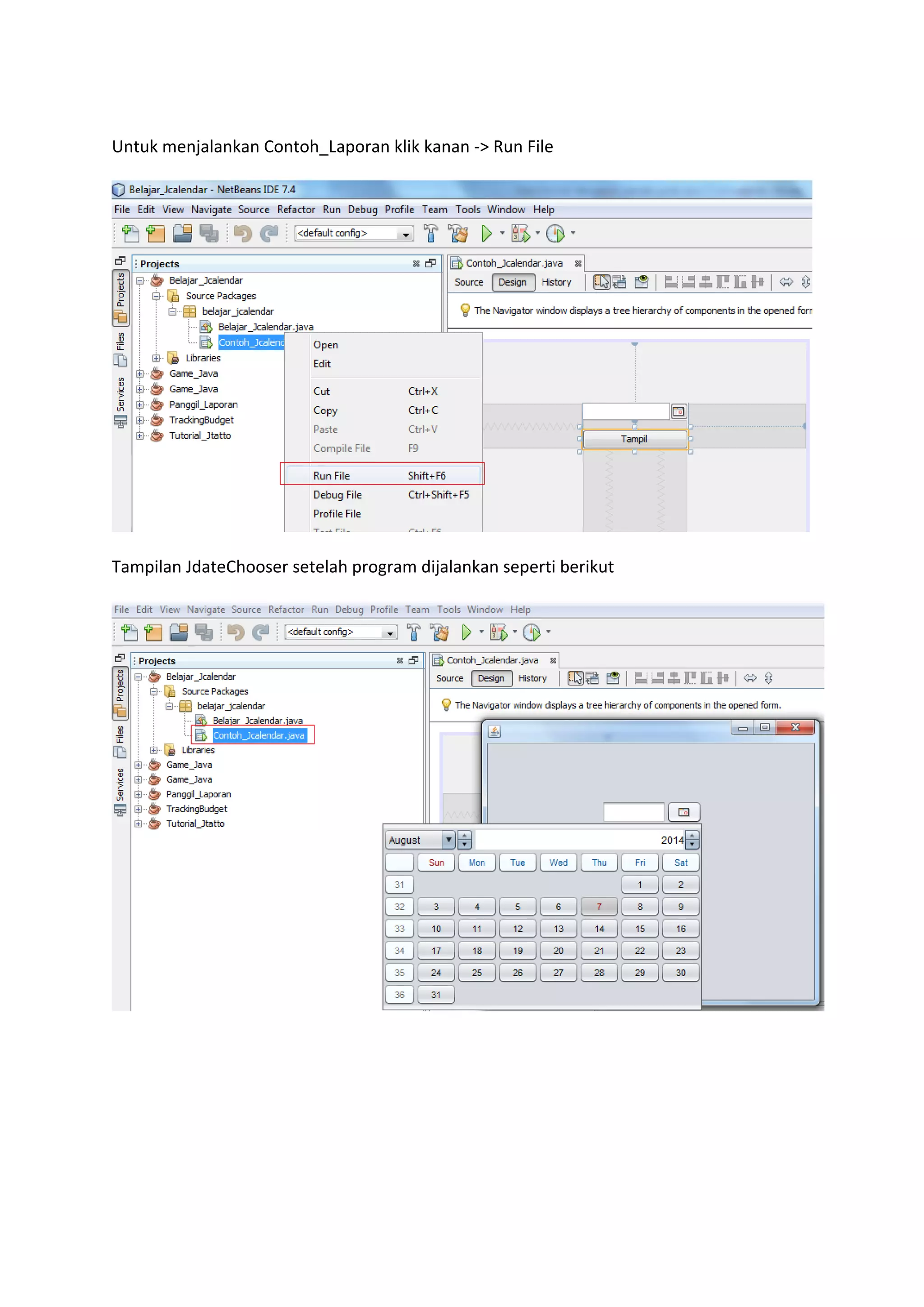 Menjaga Validasi tanggal dengan Jcalendar pada java | PDF