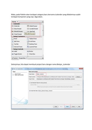 Menjaga Validasi tanggal dengan Jcalendar pada java | PDF