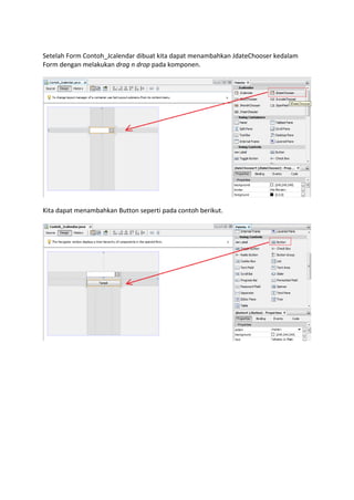 Menjaga Validasi tanggal dengan Jcalendar pada java | PDF