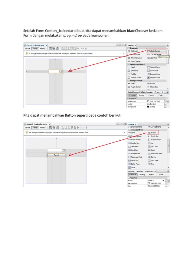 Menjaga Validasi tanggal dengan Jcalendar pada java | PDF