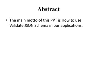 Validate json schema | PPT