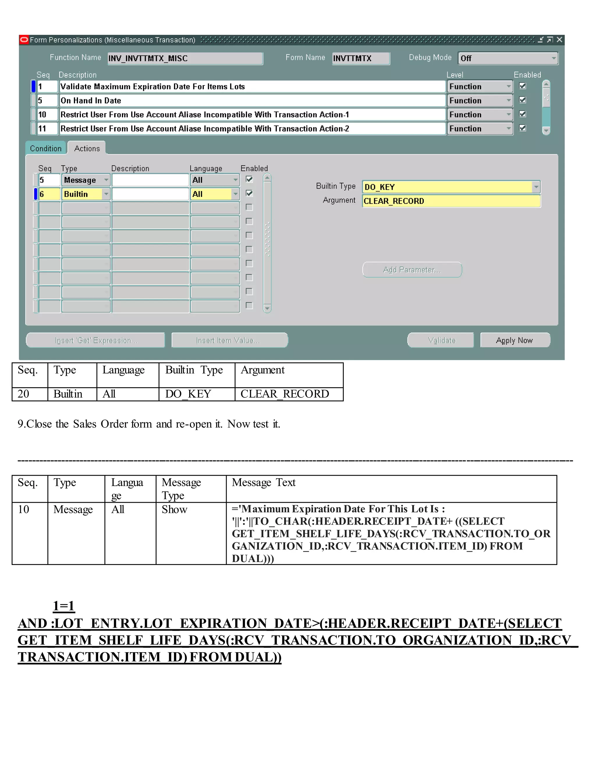 Validate maximum expiration date for items lots | PDF