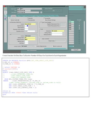 Validate maximum expiration date for items lots | PDF
