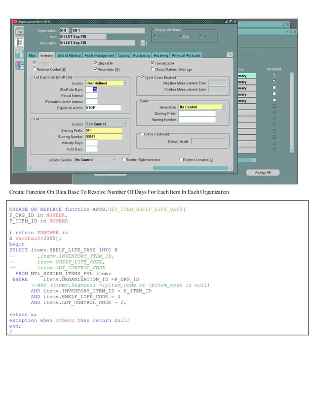 Validate maximum expiration date for items lots | PDF