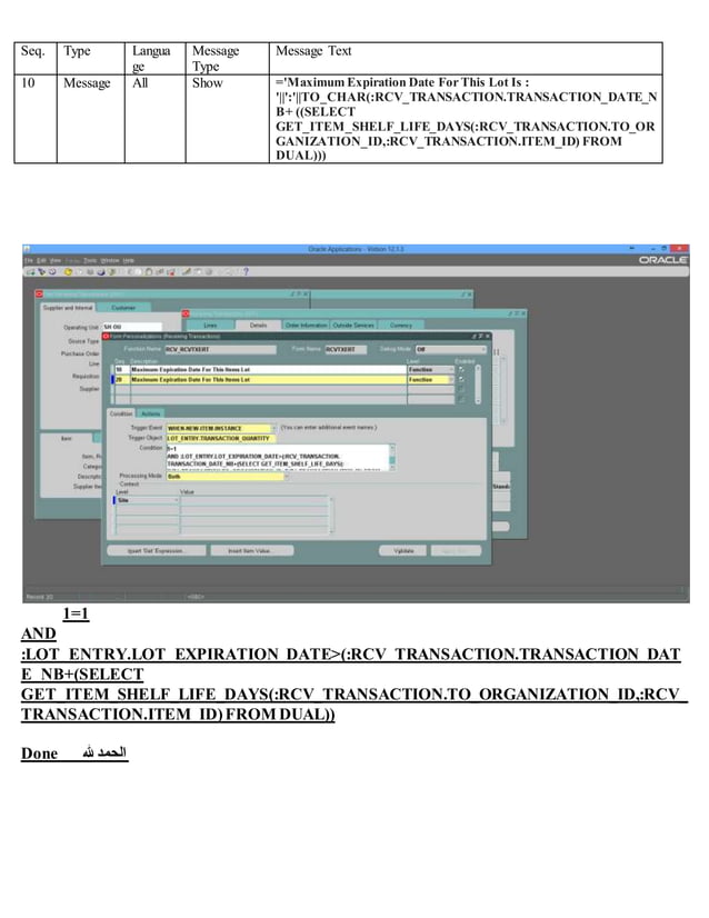 Validate maximum expiration date for items lots | PDF