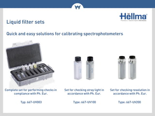 Validate spectrophotometric measurements with certified UV/Vis reference materials | PDF
