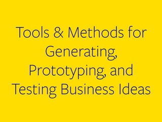 Validating Your Business Ideas Using Design Thinking, Business Model ...