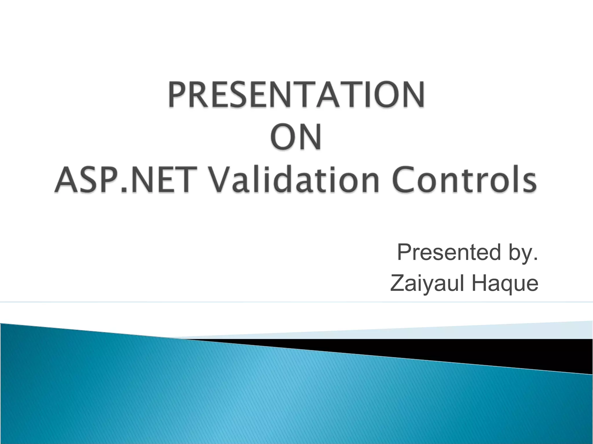 ASP.NET Validation Control | PPT