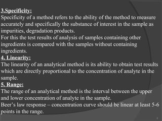 Analytical method Validation | PPT