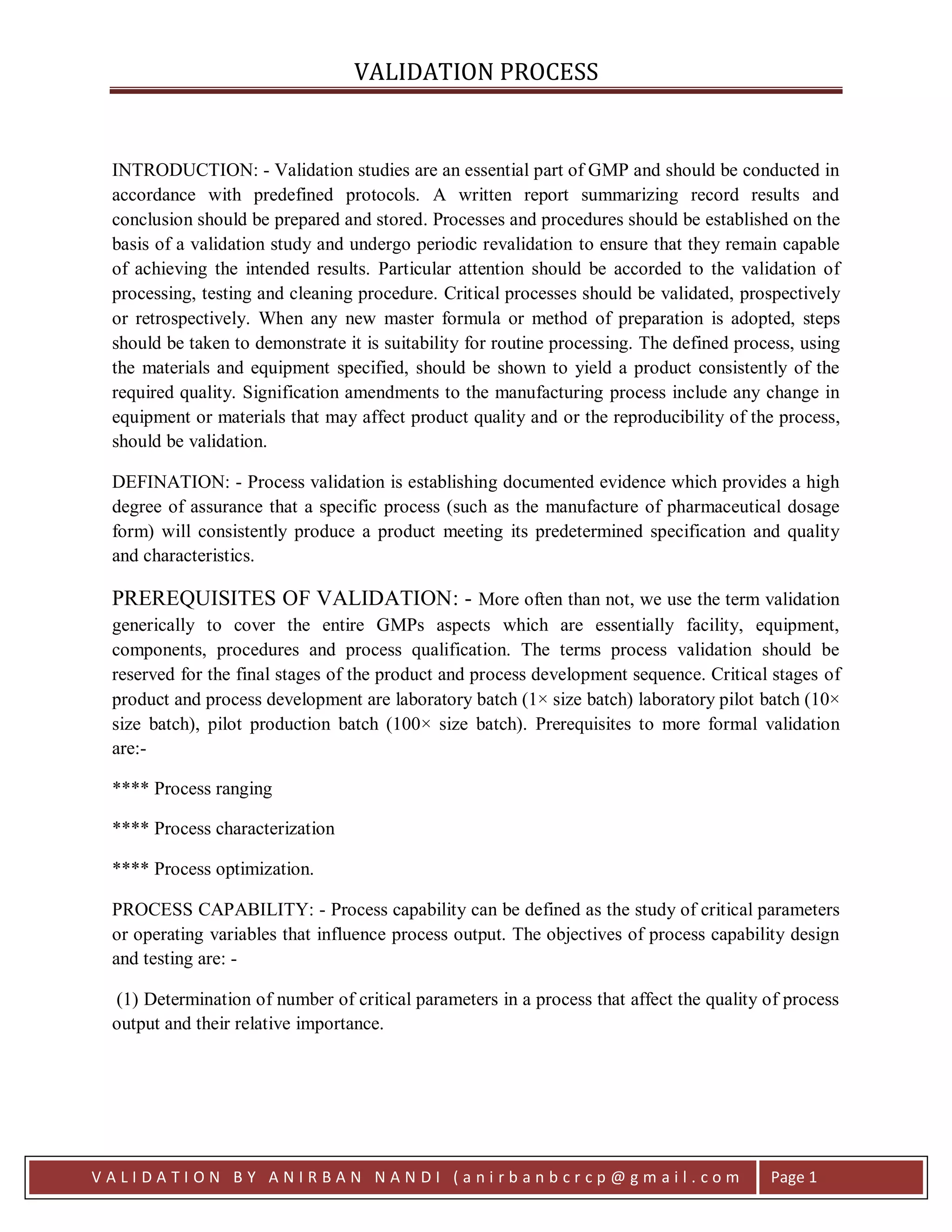 Validation process | PDF