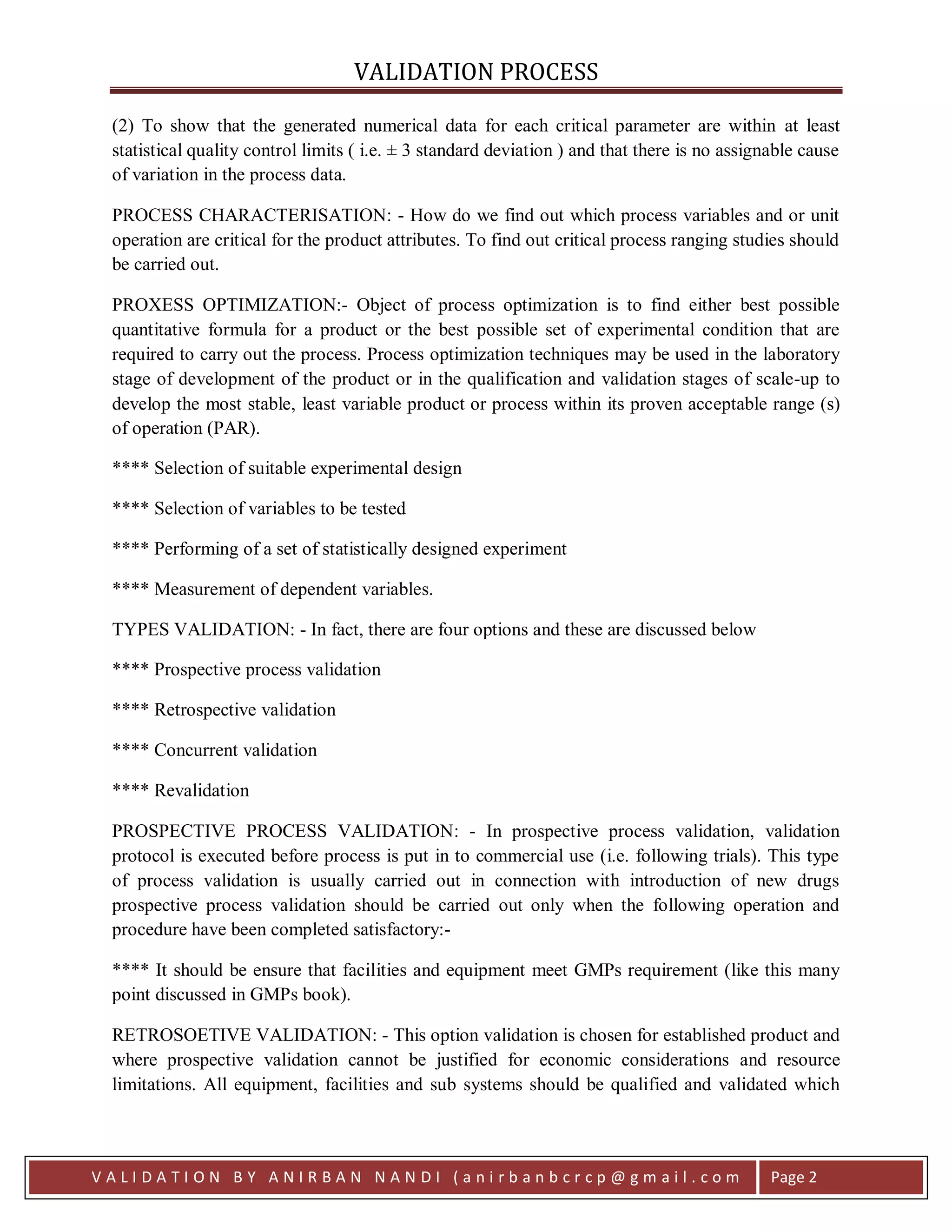 Validation process | PDF