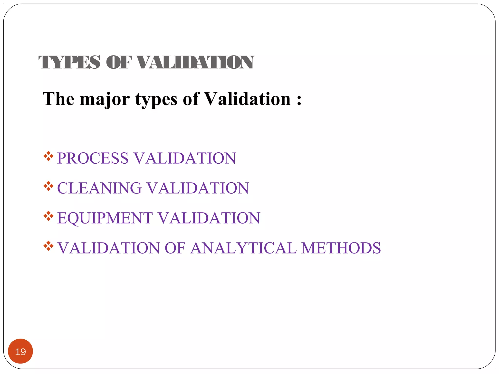 PHARMACEUTICAL VALIDATION | PPT