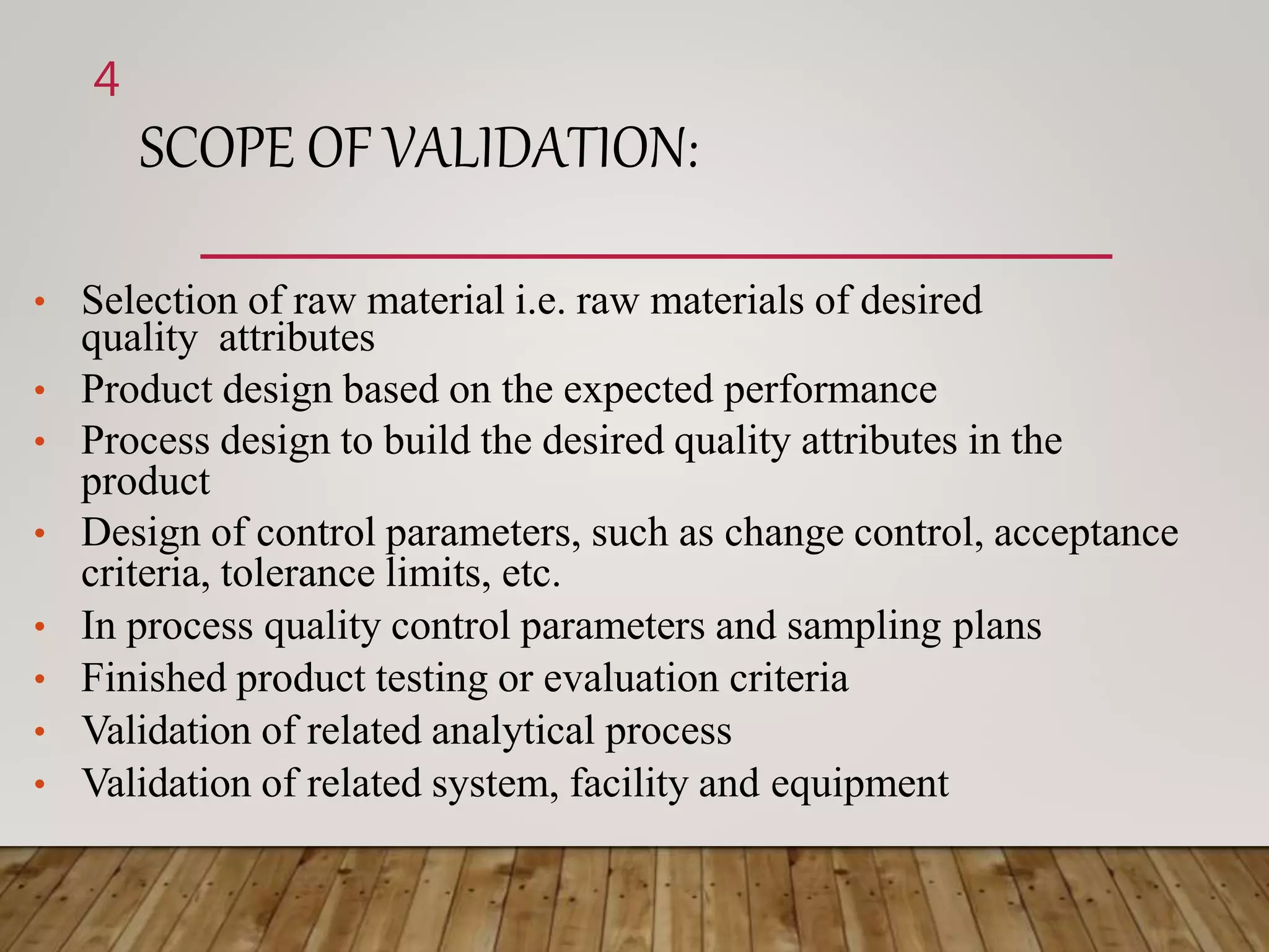 Validation in pharmaceutical industry | PPTX