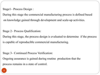 Validation ( process validation, TT from R&D to pilot plant) | PPT