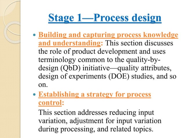 Lifecycle Approach To Process Validationpptx