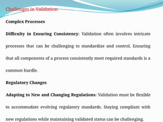 Validation in the Pharmaceutical Industry | PPTX