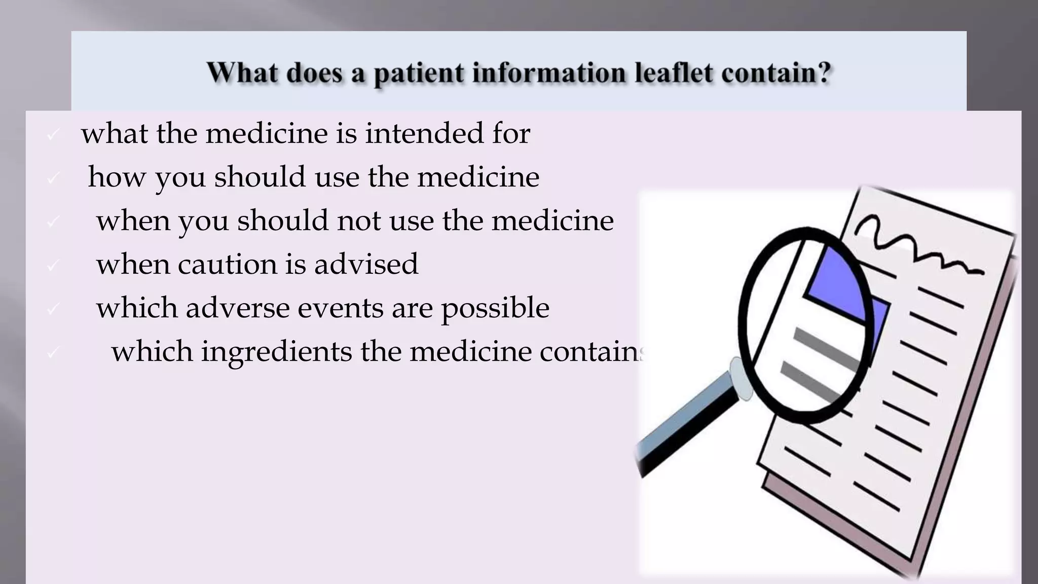 Validation and patient information leaflet | PPTX