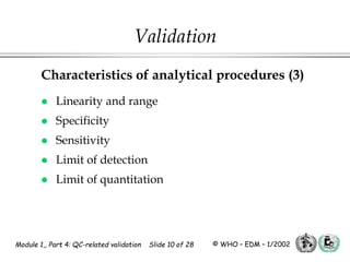 Analytical Validation Method for laboratory | PPT