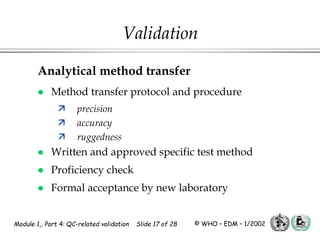 Analytical Validation Method for laboratory | PPT
