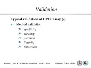 Analytical Validation Method for laboratory | PPT