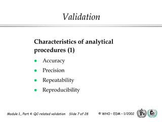 Analytical Validation Method for laboratory | PPT