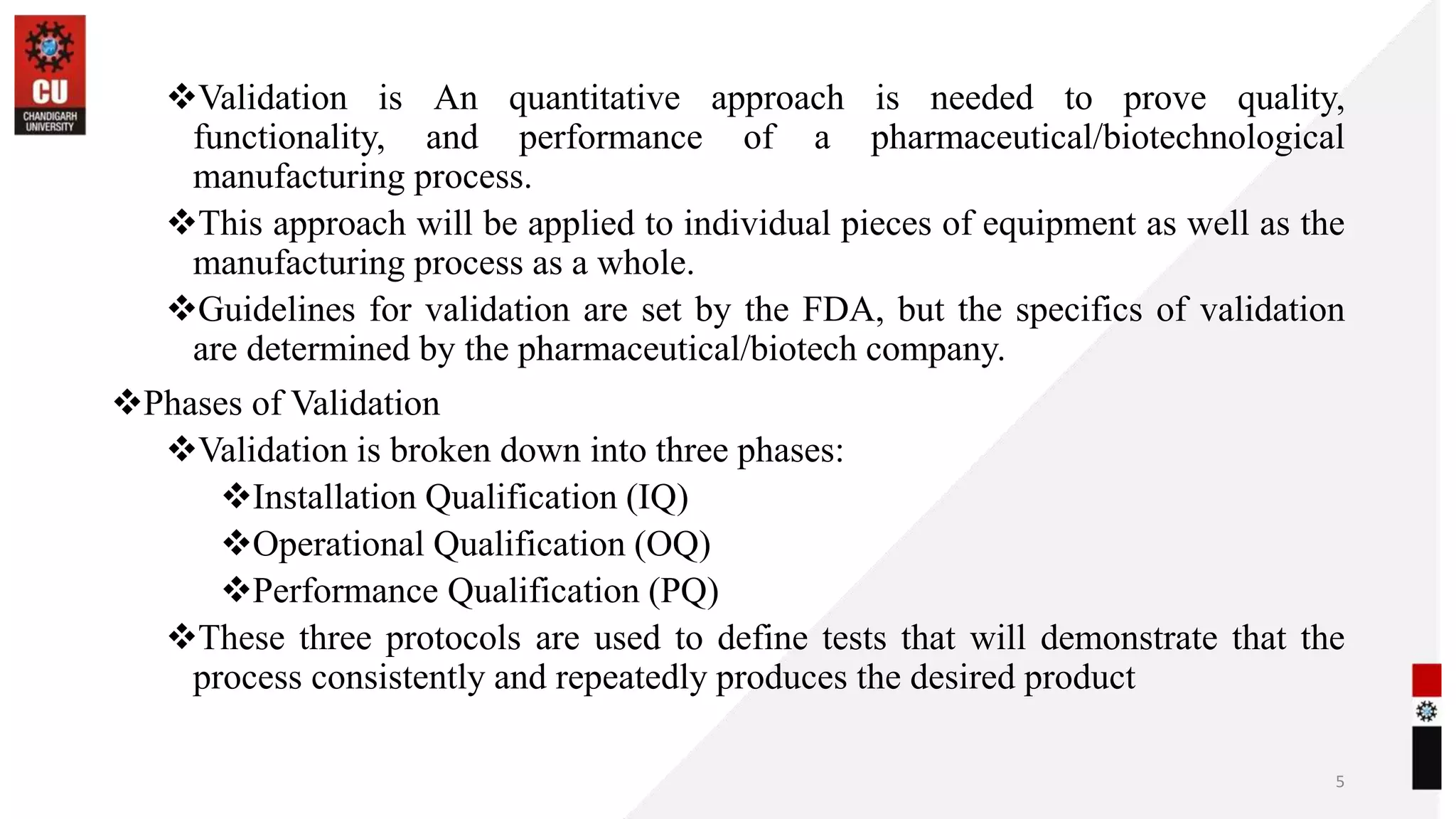 Validation (1).pptx | Pharmaceutical Industry | Industries
