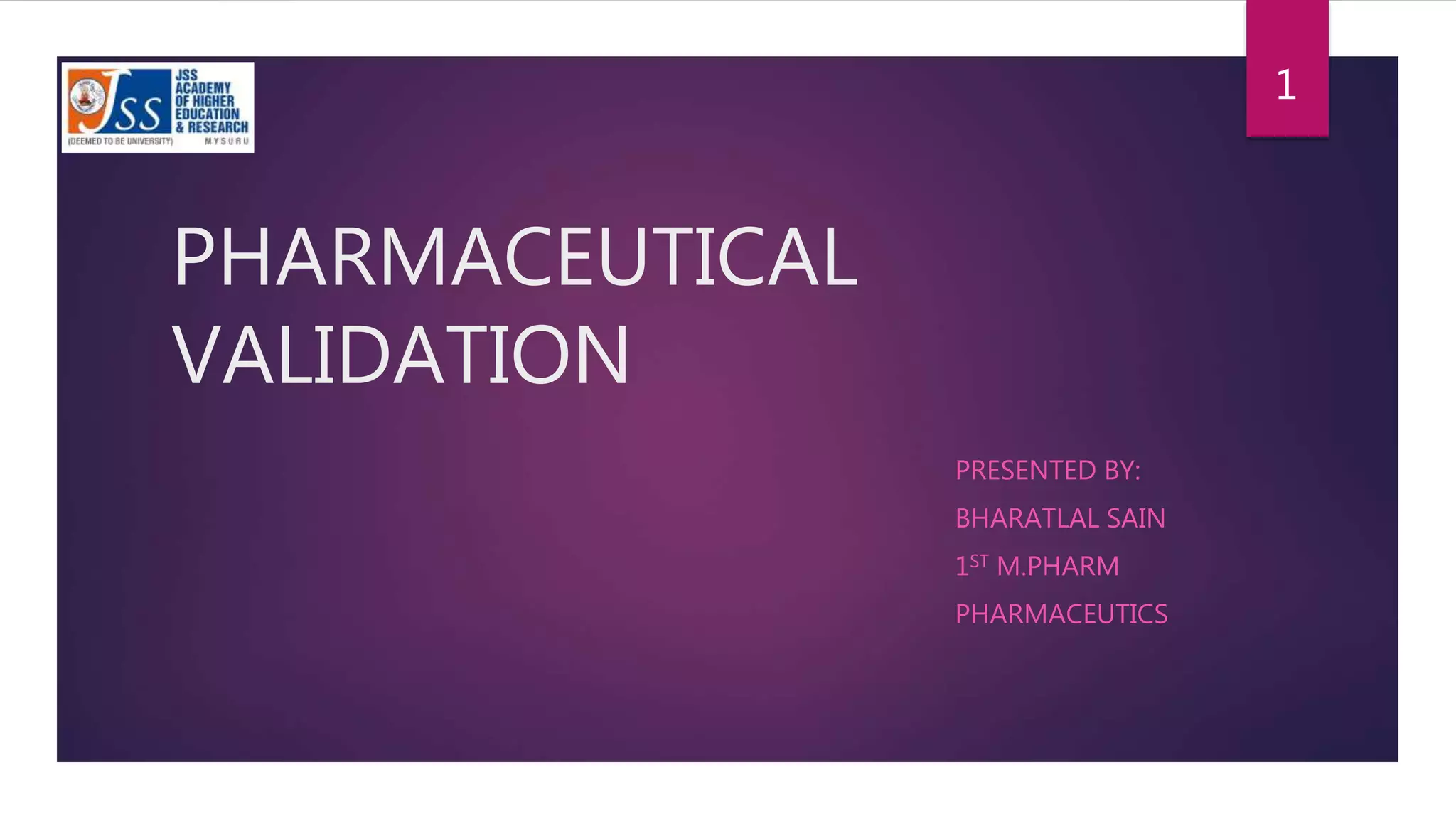 Validation and calibration master plan | PPTX