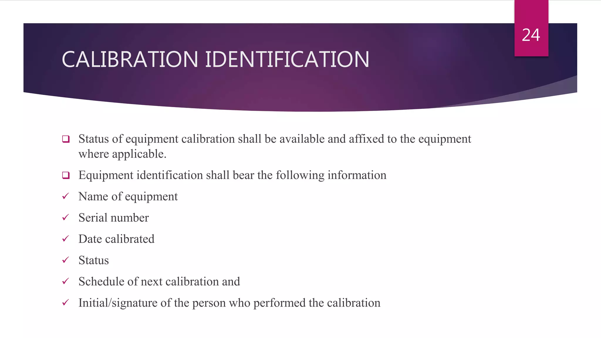 Validation and calibration master plan | PPTX