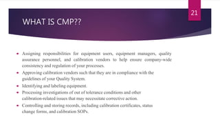 Validation and calibration master plan | PPTX
