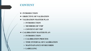 Validation and calibration of master plan | PPTX