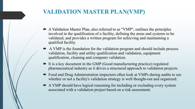 Validation and calibration of master plan | PPTX | Pharmaceutical ...