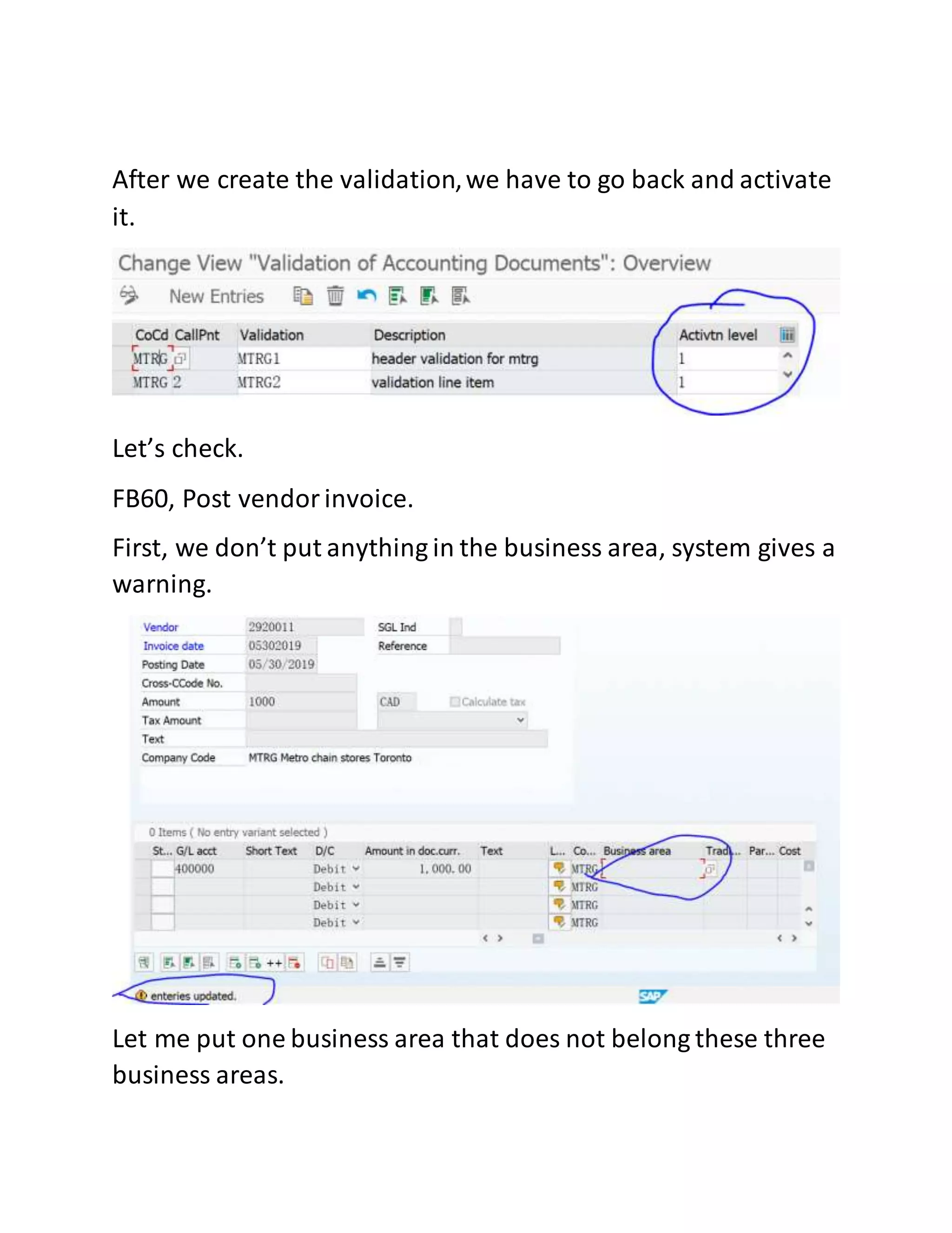 Validation And Substitution Sap Fi Advance Functions 2019 Docx