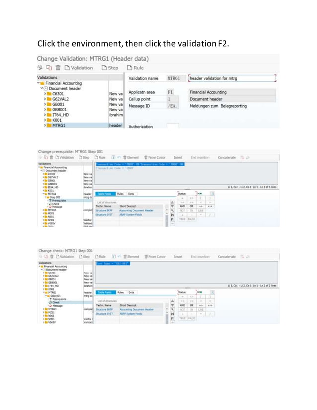 Validation and substitution -sap fi advance functions 2019 | DOCX
