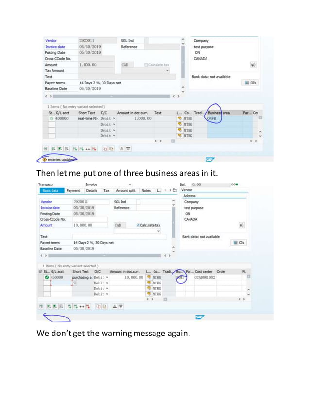 Validation and substitution -sap fi advance functions 2019