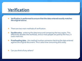 Validation and verification | PPTX