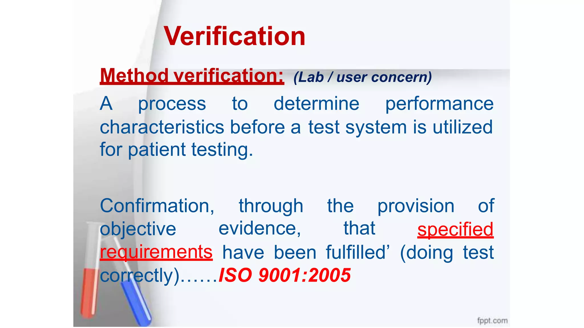 Validation and verification of immunoassay methods dr. ali mirjalili | PPTX