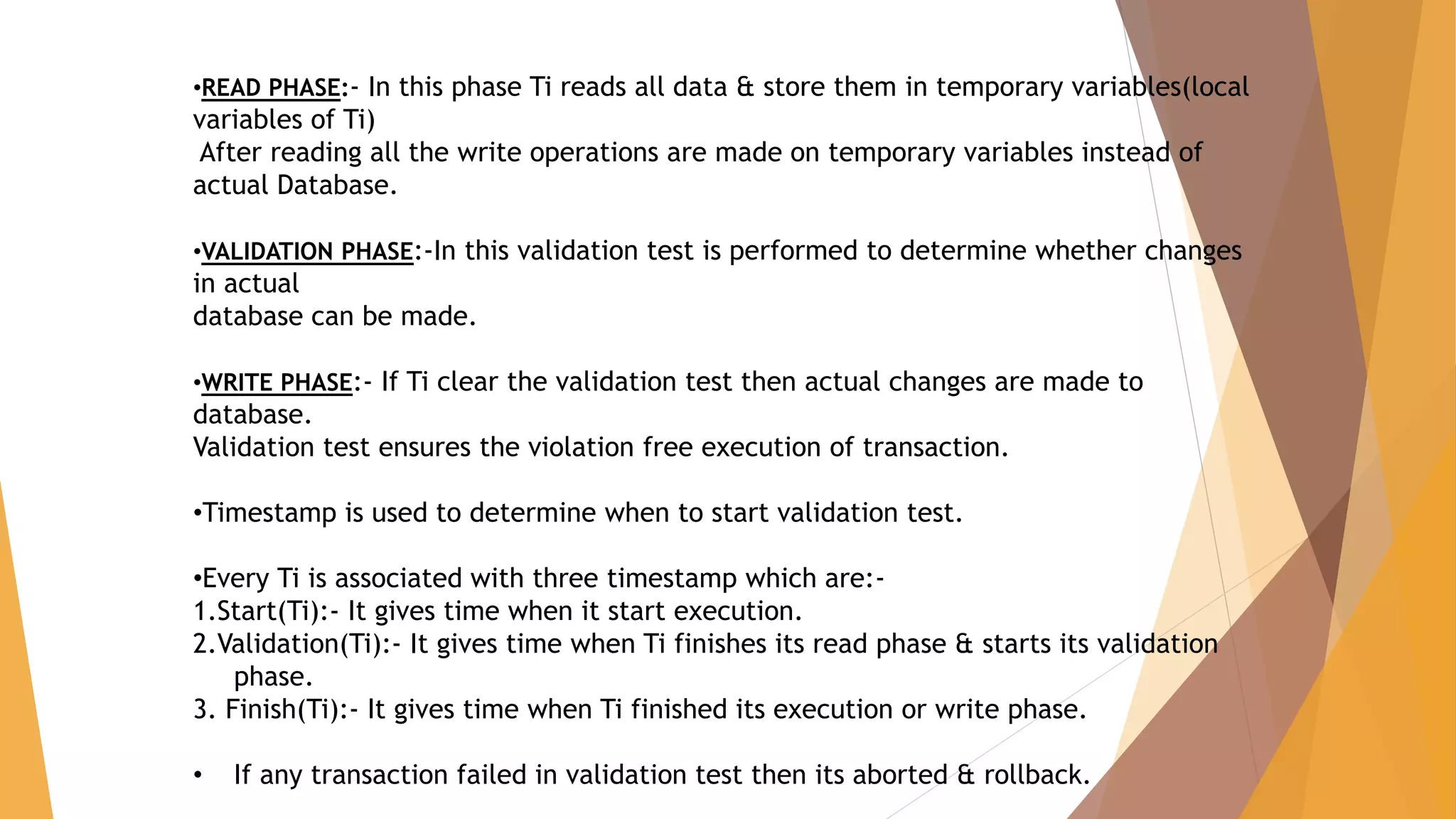Validation Based Protocol And Multiple Granularitypptx 