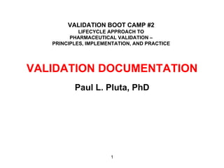 Validation boot camp 2 | PPT