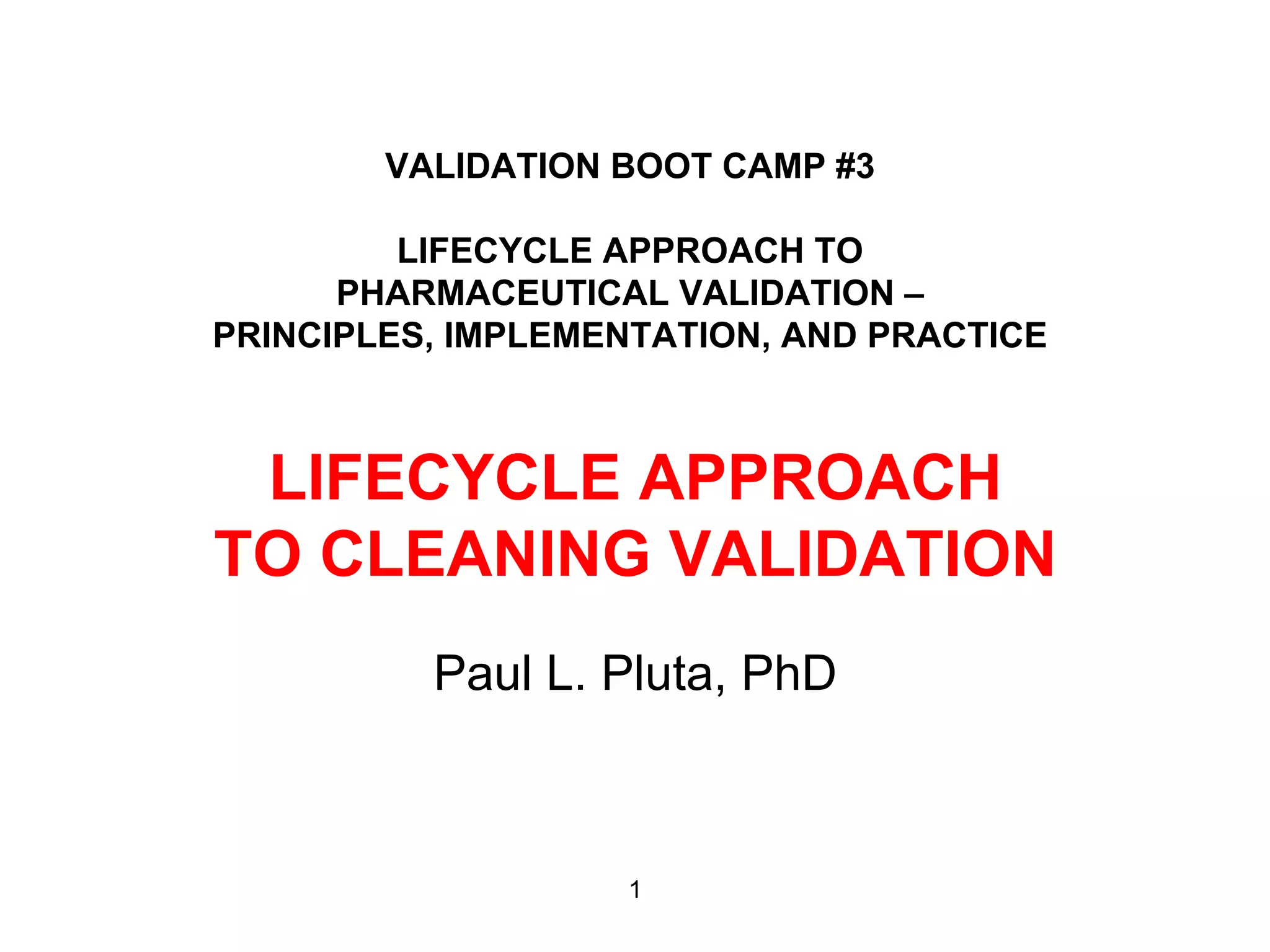 Validation boot camp 3 | PDF