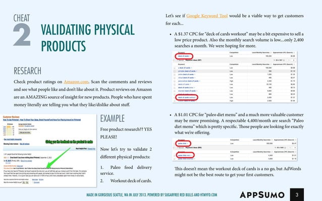 Validation cheatsheet by Noah Kagan | PDF