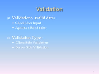 Validation controls in asp | PPT | Free Download