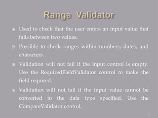Validation controls in asp | PPT