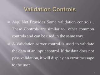 Validation controls in asp | PPT